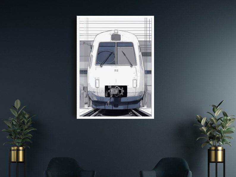 Minimalist Art | Bullet Train Sketch | Asian Inspired Art | Japan ...
