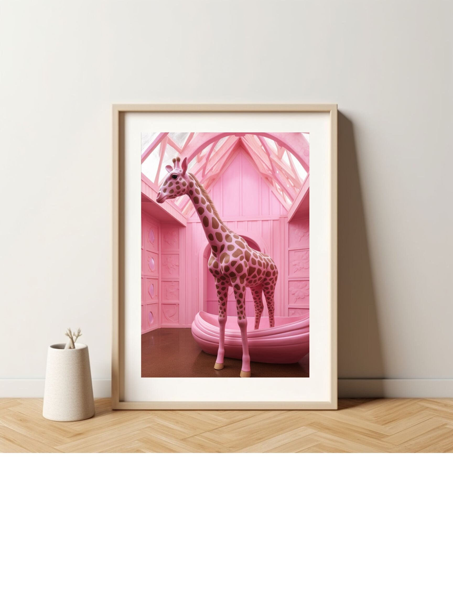 Pink Giraffe Print