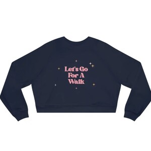 Let's Go for a Walk Cropped Fleece Pullover - Etsy