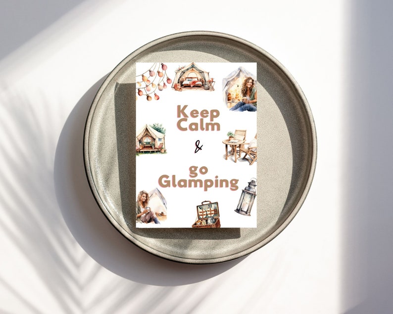 Boho Glamping Clipart, Watercolor Luxury Camping PNG Illustrations ...