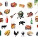 BBQ Summer Party, Grill Picnic Garden Clipart, Watercolor Barbecue Food ...