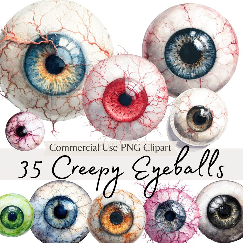 Halloween Clipart Eyeball - Etsy