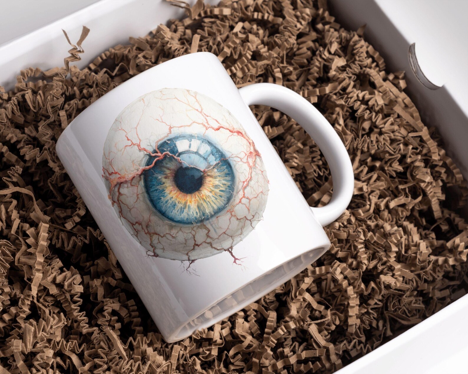 Watercolor Creepy Eyeballs Clipart, Bloodshot Spooky Eyes PNG ...