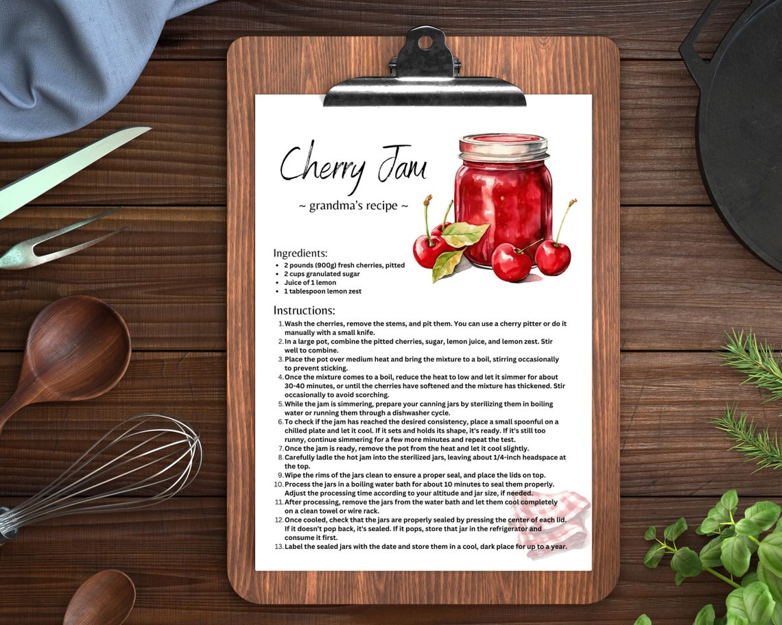 Fruit Jam Watercolor Clipart, Homemade Berry Jam, Fruit Marmalade and ...