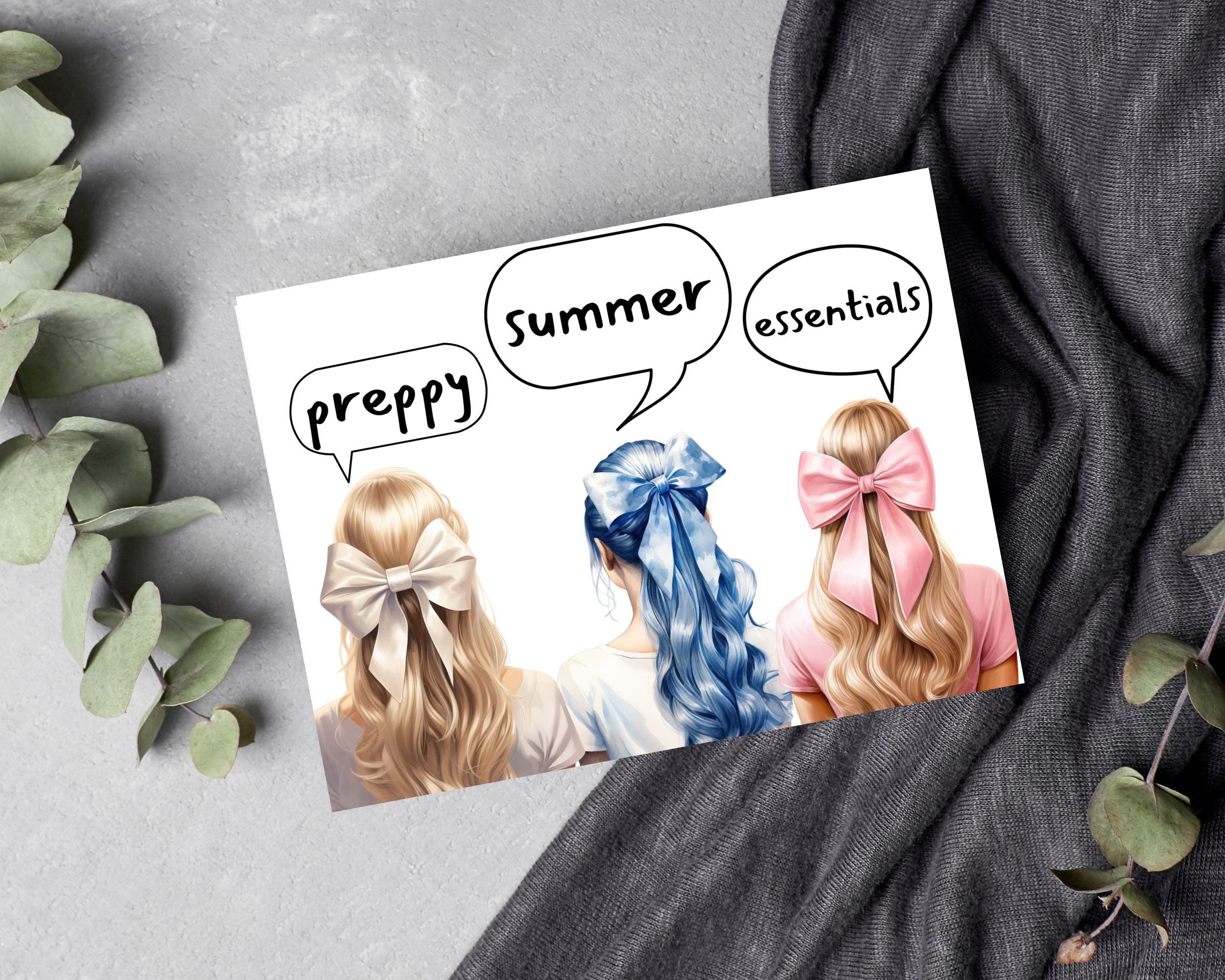 Girl Hairstyle Bow in the Hair Clipart, Hair Ribbons PNG Watercolor ...