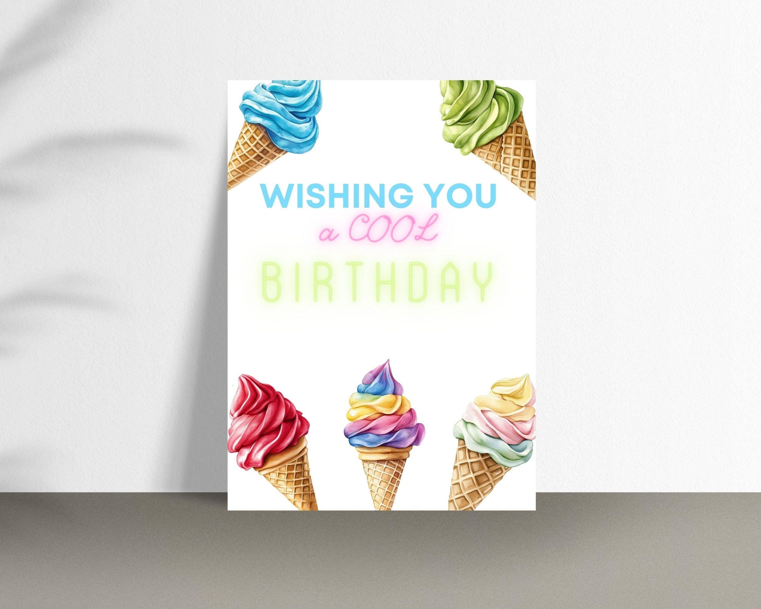 Watercolor Soft Serve Ice Cream Clipart Bundle, Sweet Summer Treats PNG ...