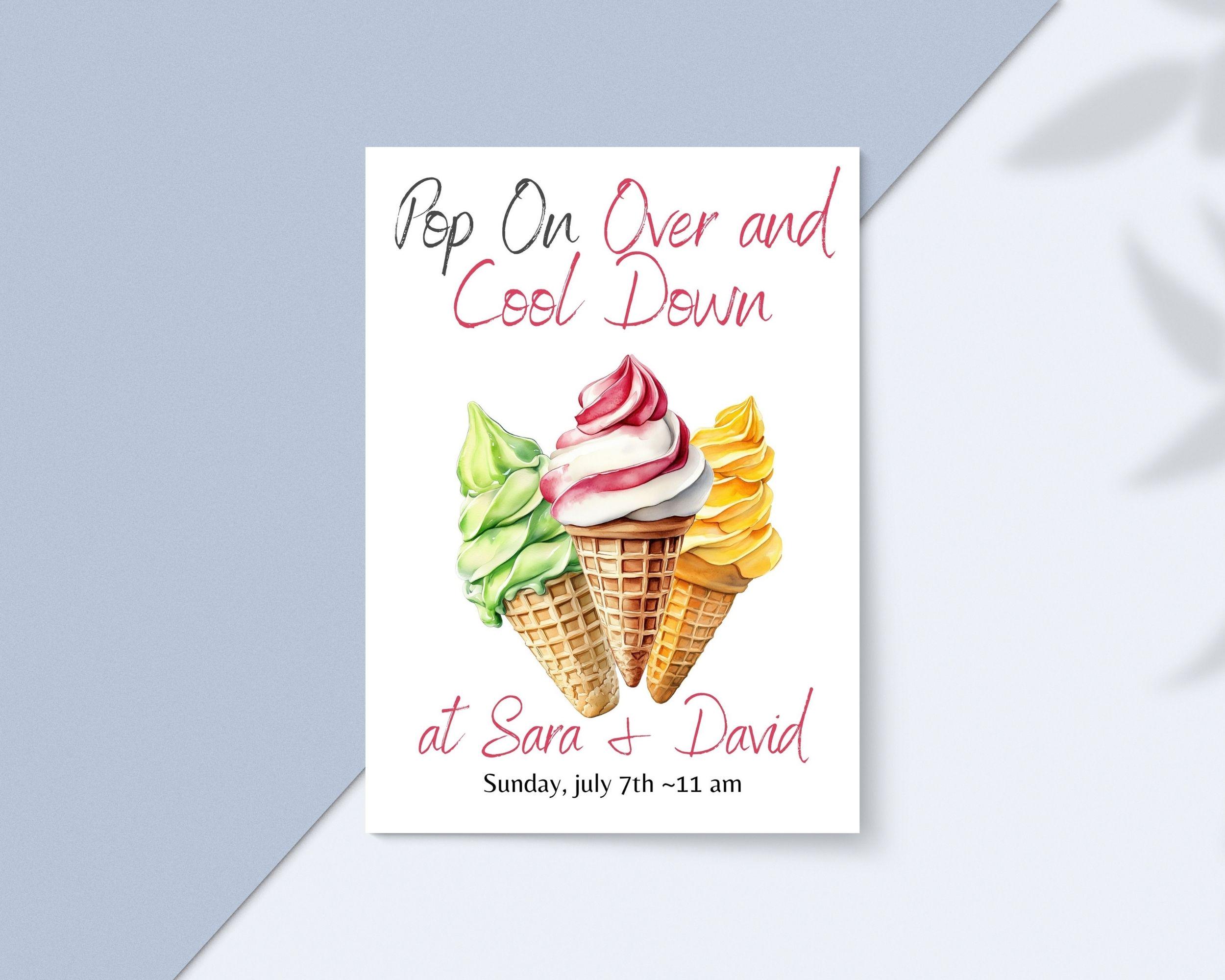 Watercolor Soft Serve Ice Cream Clipart Bundle, Sweet Summer Treats PNG ...