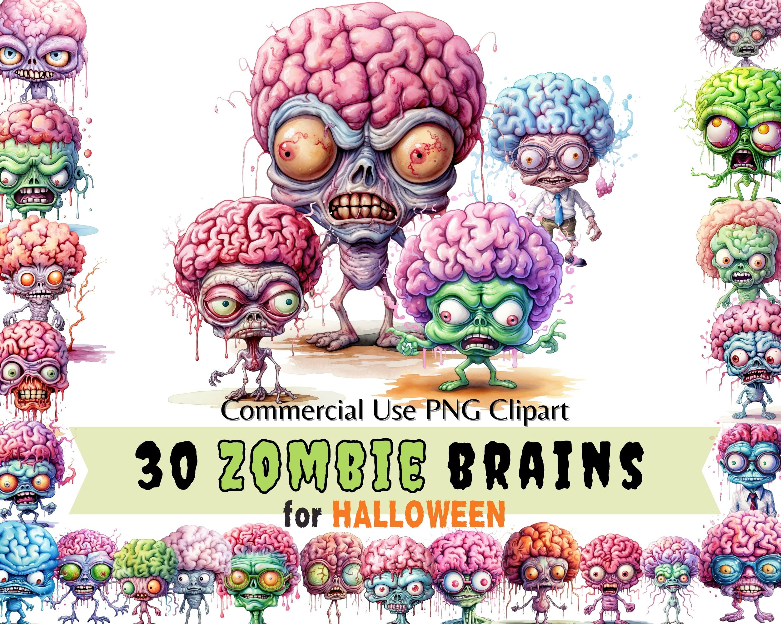 Cartoon Zombie Brain
