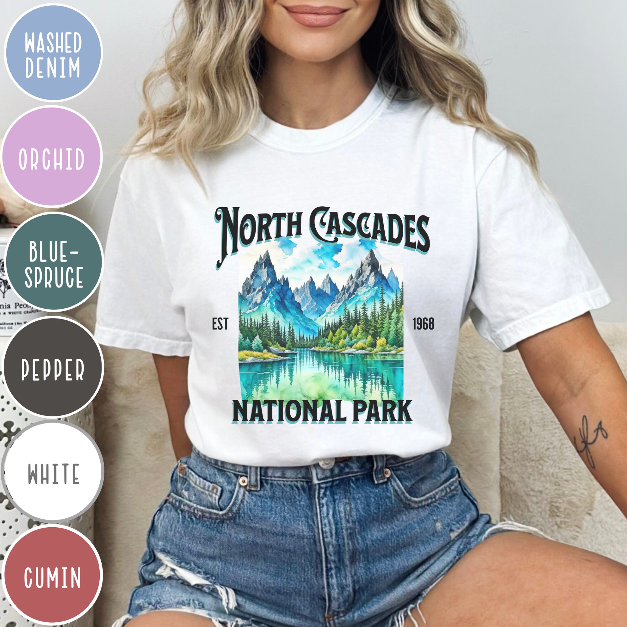 North Cascades National Park Shirt, Cascades National Park - Etsy