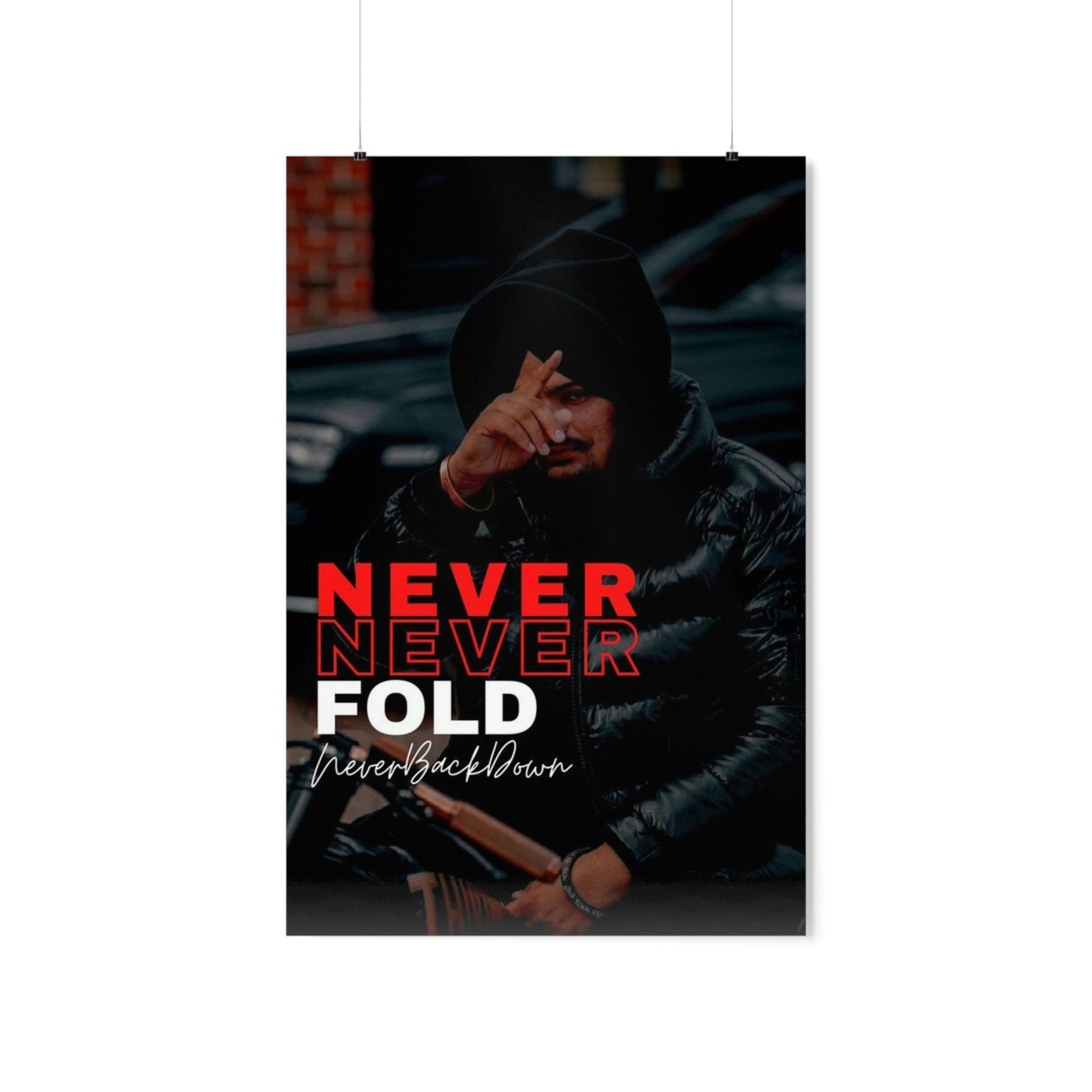 Sidhu Moose Wala Poster - Never Fold Never Back Down - Etsy