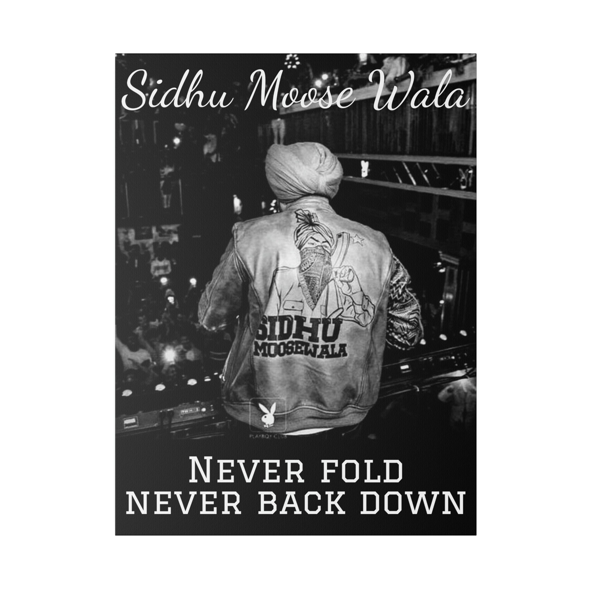 Sidhu Moose Wala Poster Canvas Never Fold Never Back Down - Etsy