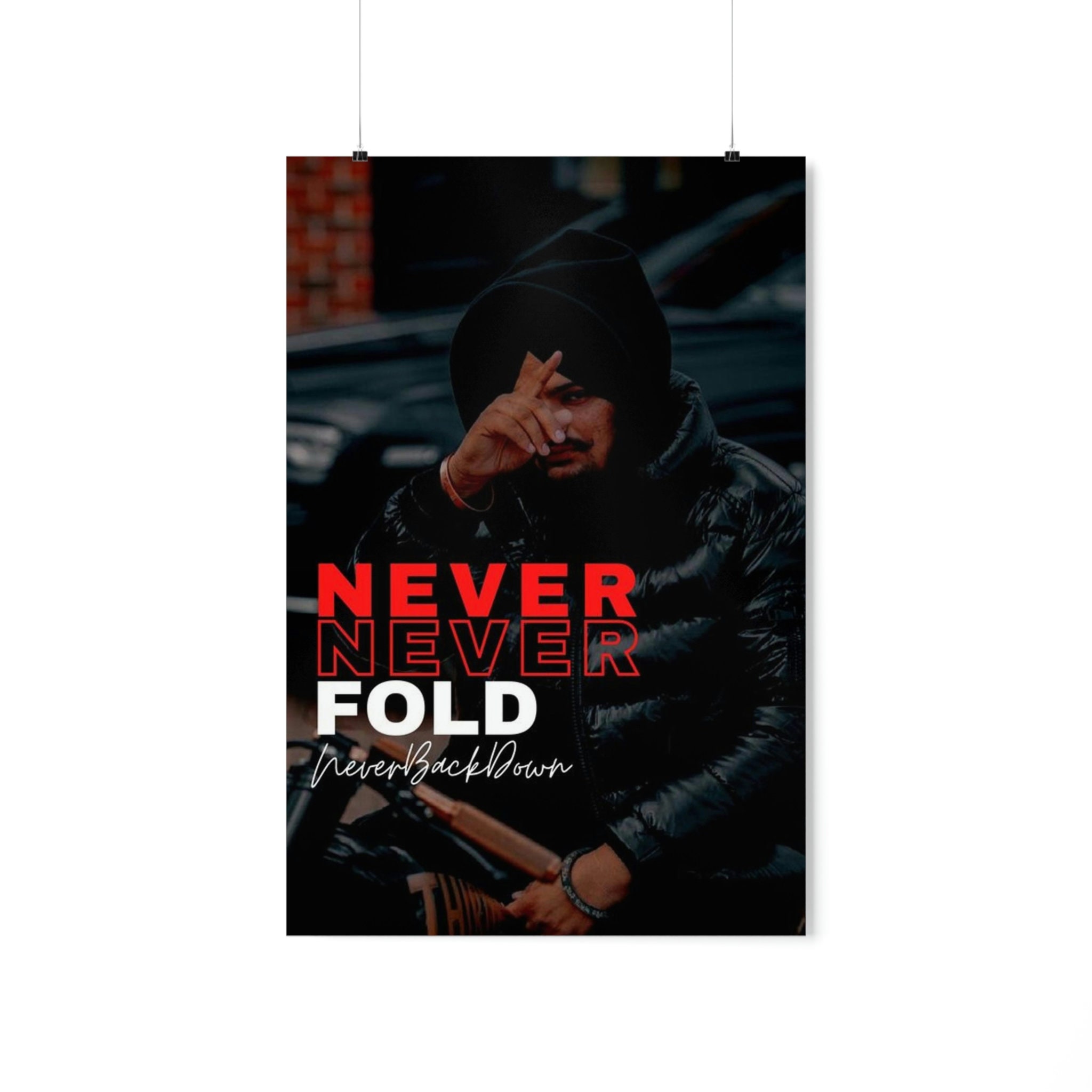 Sidhu Moose Wala Poster - Never Fold Never Back Down - Etsy