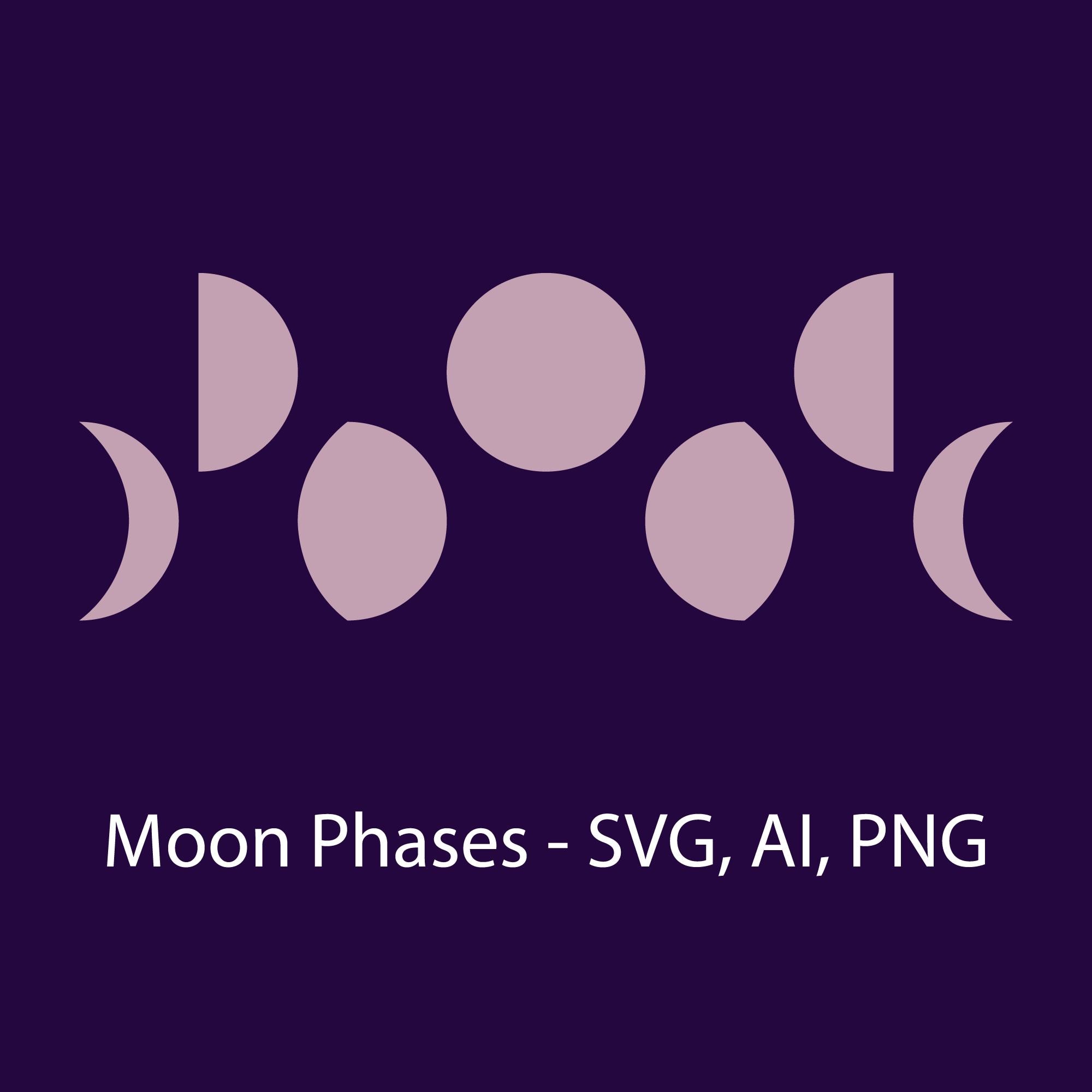 Moon Phases Clip Art - SVG, AI, PNG - Etsy Australia