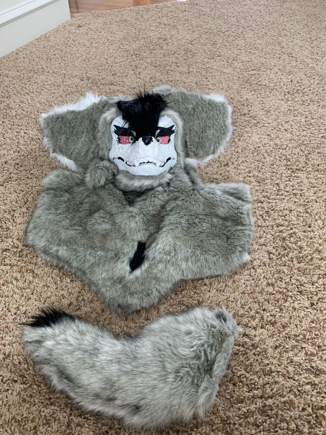 PREMADE Fursuit Mini Partial OOAK Hell Hound Hand Made - Etsy