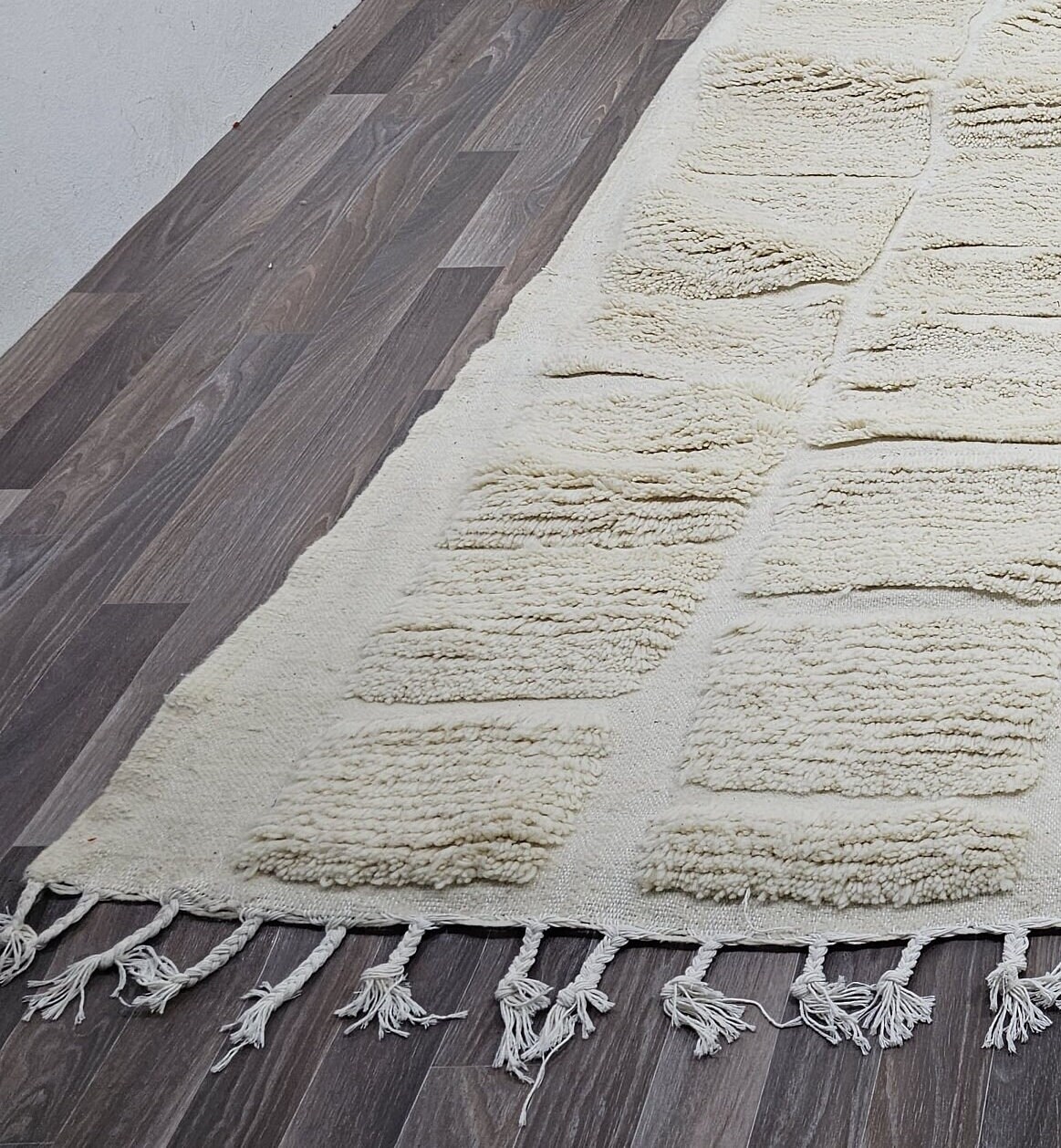 Gorgeous White Beni Ourain Rug, Amazing White Wool Carpets ,unique ...