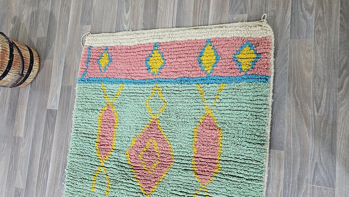 Genuine Natural Turquoise Blue Moroccan Sheepskin Rug, Sheepskin Throw ...