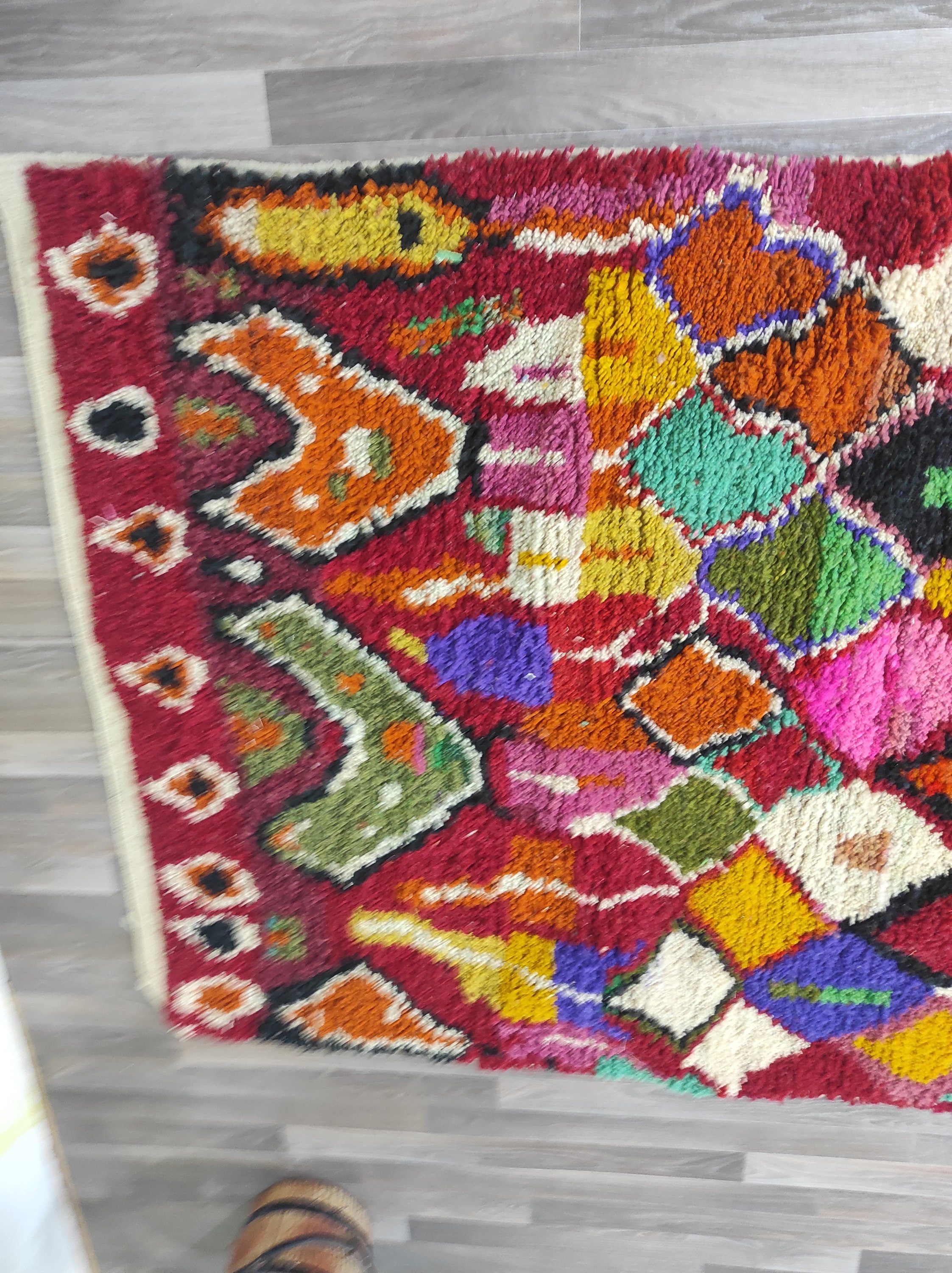 Colorful Moroccan Rug, Custom Fabulous Boujad Rug, Abstract ...