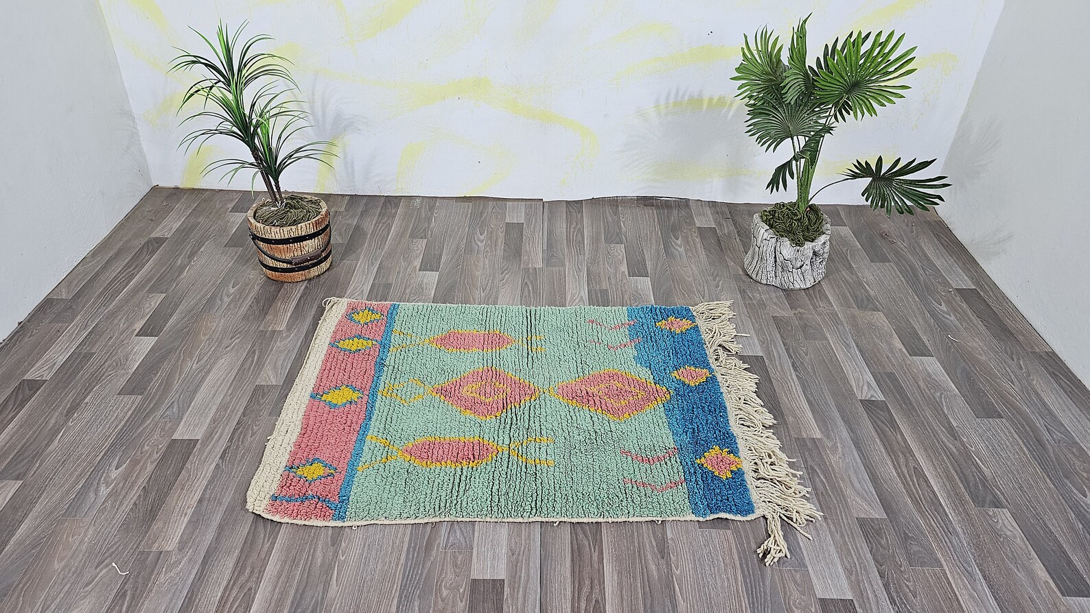 Genuine Natural Turquoise Blue Moroccan Sheepskin Rug, Sheepskin Throw ...