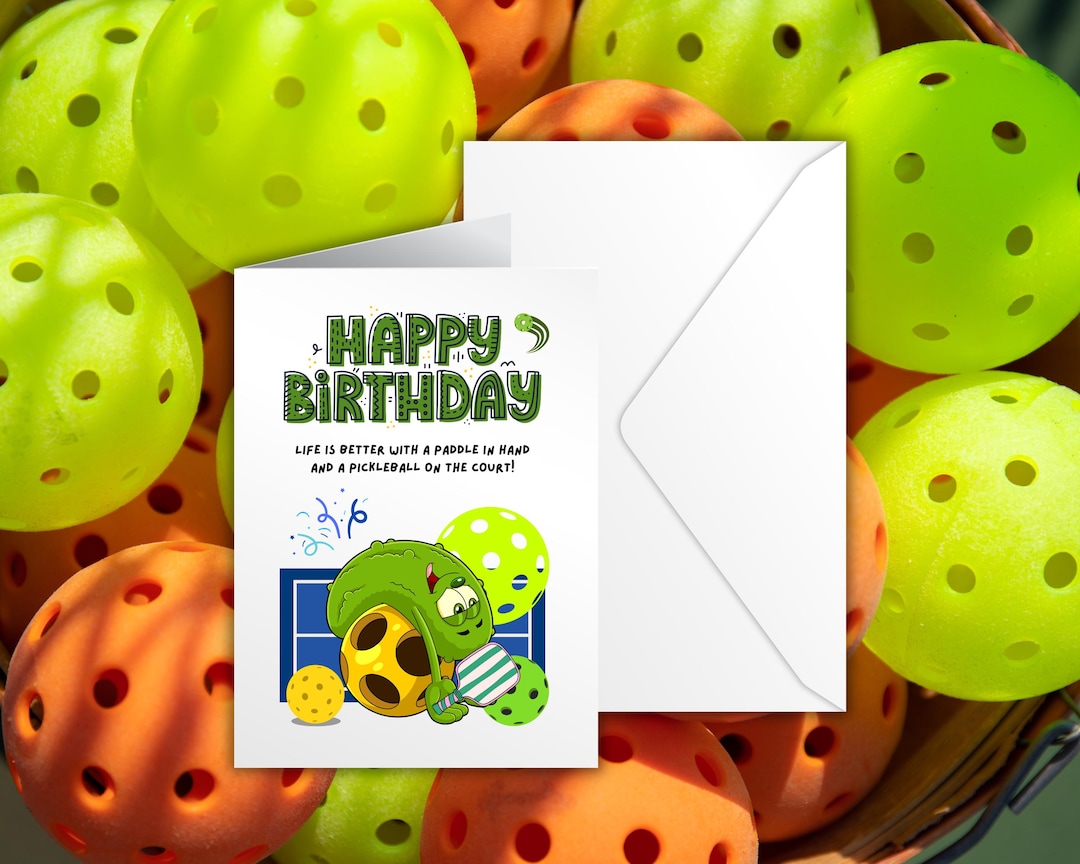 Funny Pickleball Birthday Card, Printable Card for Pickleball Lovers ...