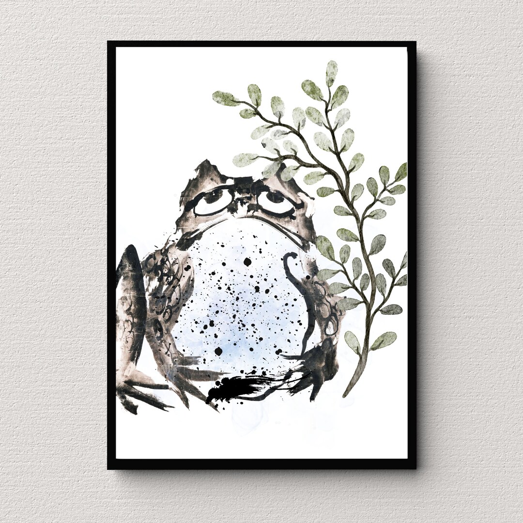 Printable Japanese Frog Wall Art Printable Art Frog Wall Art Etsy