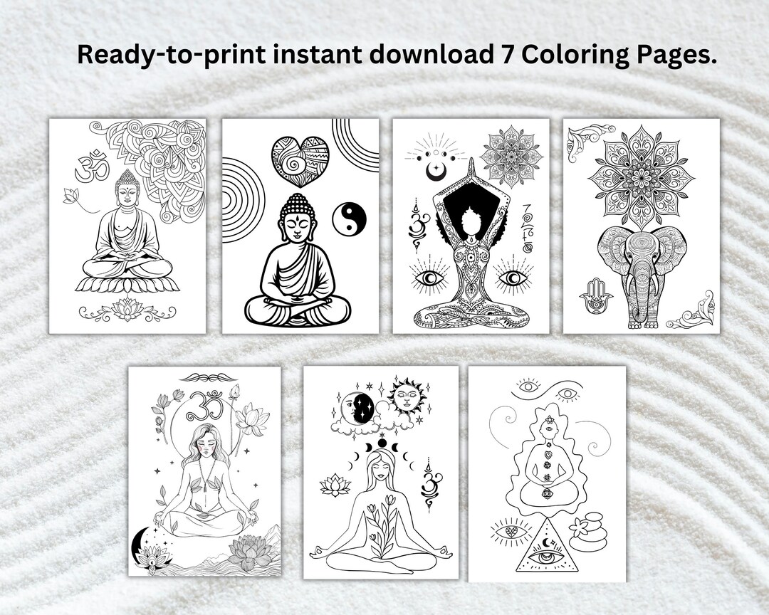 Mindfulness Colouring Pages, Buddha Coloring Page, Calm Colouring for ...
