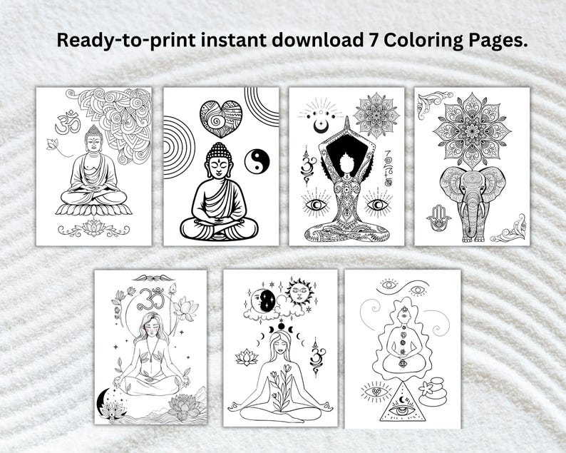 Mindfulness Colouring Pages, Buddha Coloring Page, Calm Colouring for ...