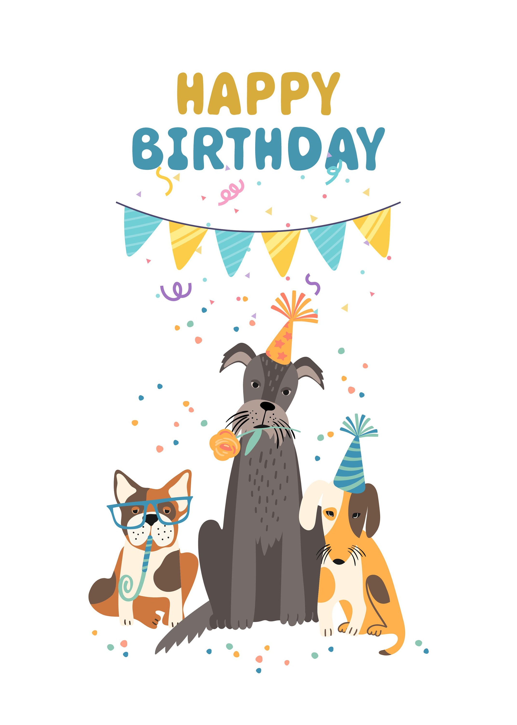 Printable Birthday Card,5x7 Printable Card,blank Happy Birthday Card ...