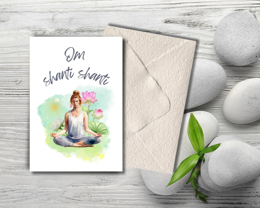 Printable Greeting Card for Yogi, Card for Yoga Lovers, Om Yoga Card ...