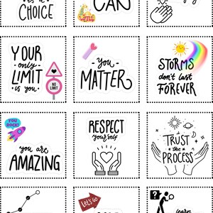 Inspirational Affirmation Quote Cards, Mindfulness Cards, Printable ...
