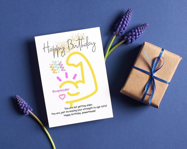 Printable Funny Birthday Card, Birthday Card for Fitness Lovers ...