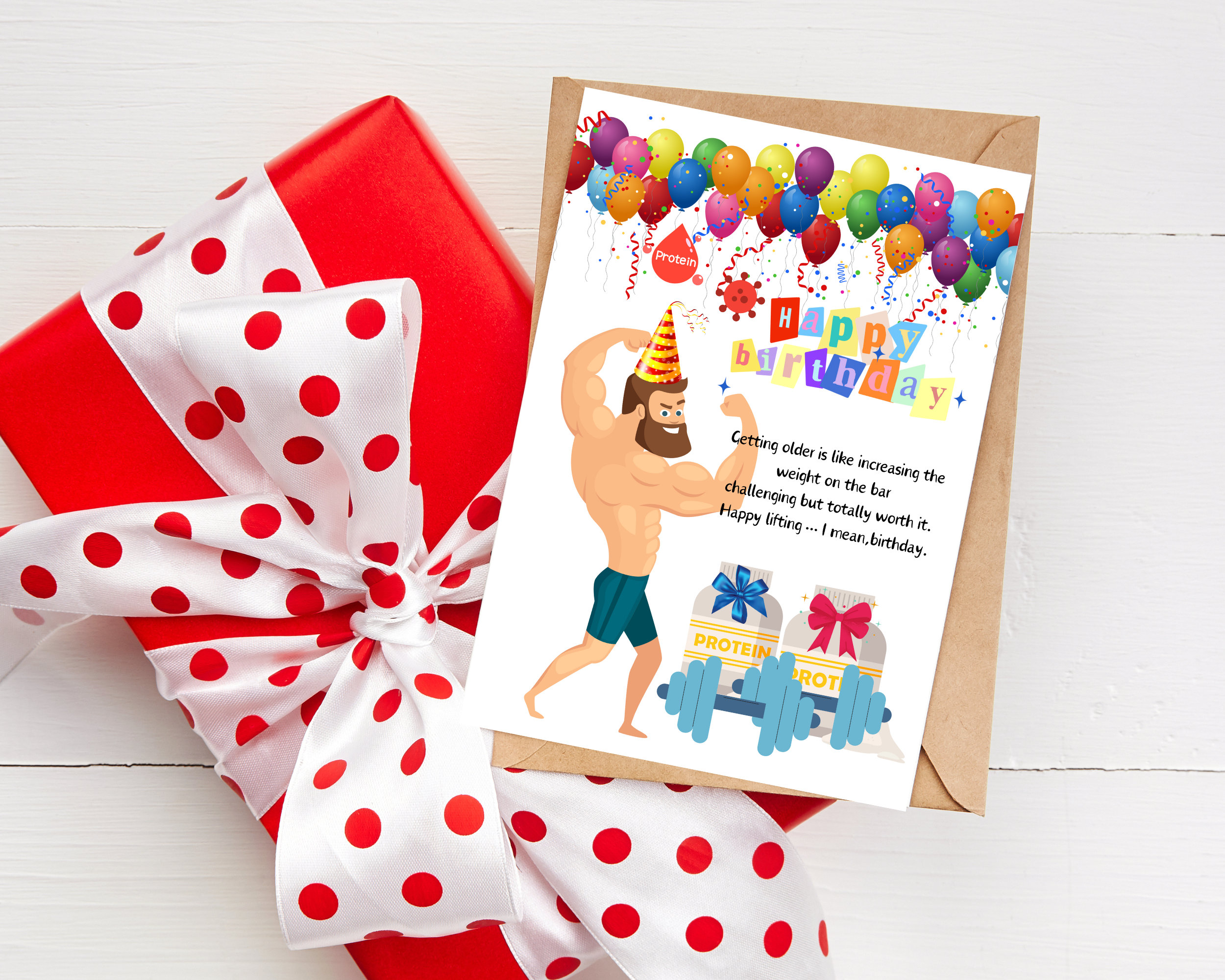 Printable Funny Birthday Card, Birthday Card for Fitness Lovers ...