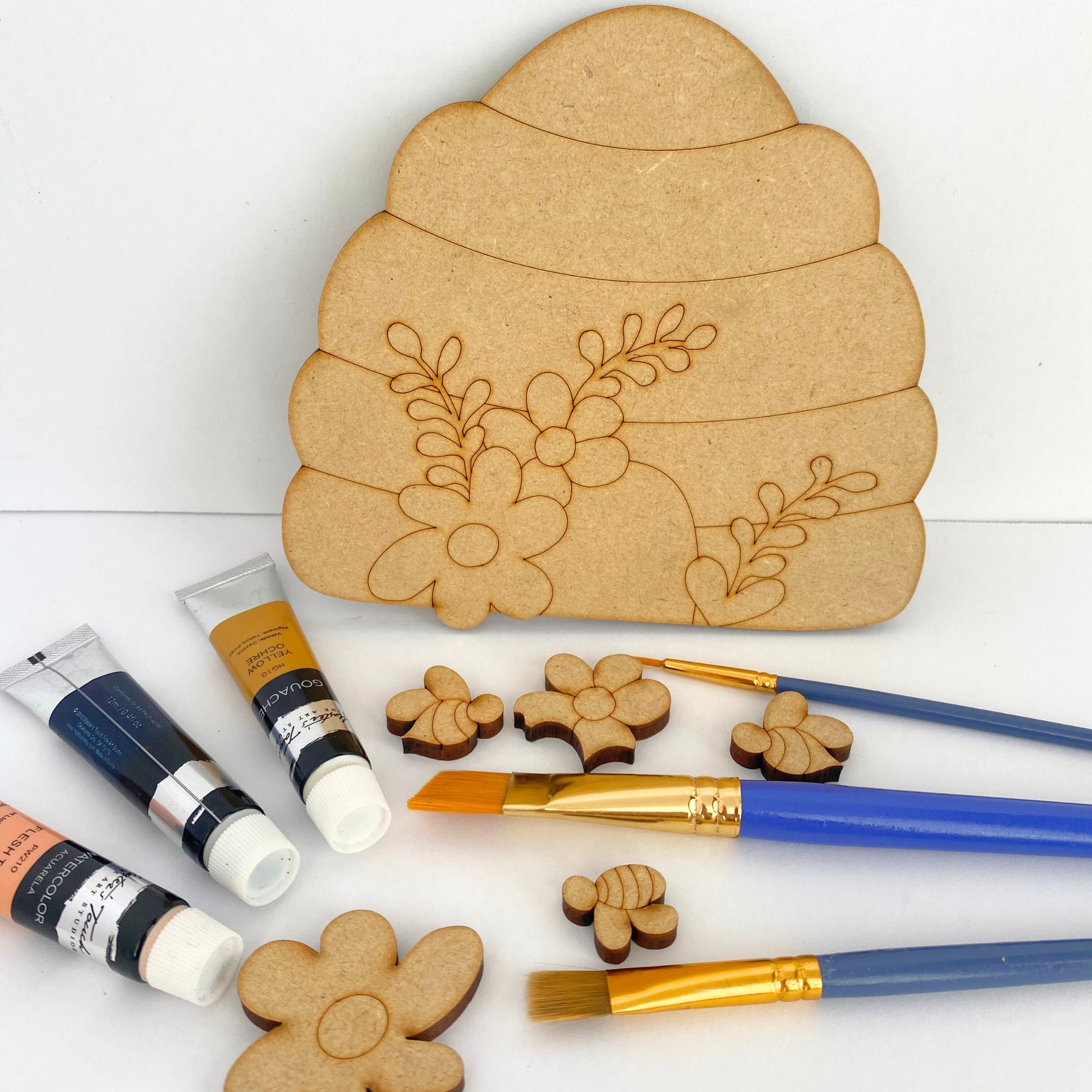 Honeycomb MDF Cutout, DIY Kit! Wooden Cutouts, Wooden Cutouts for ...