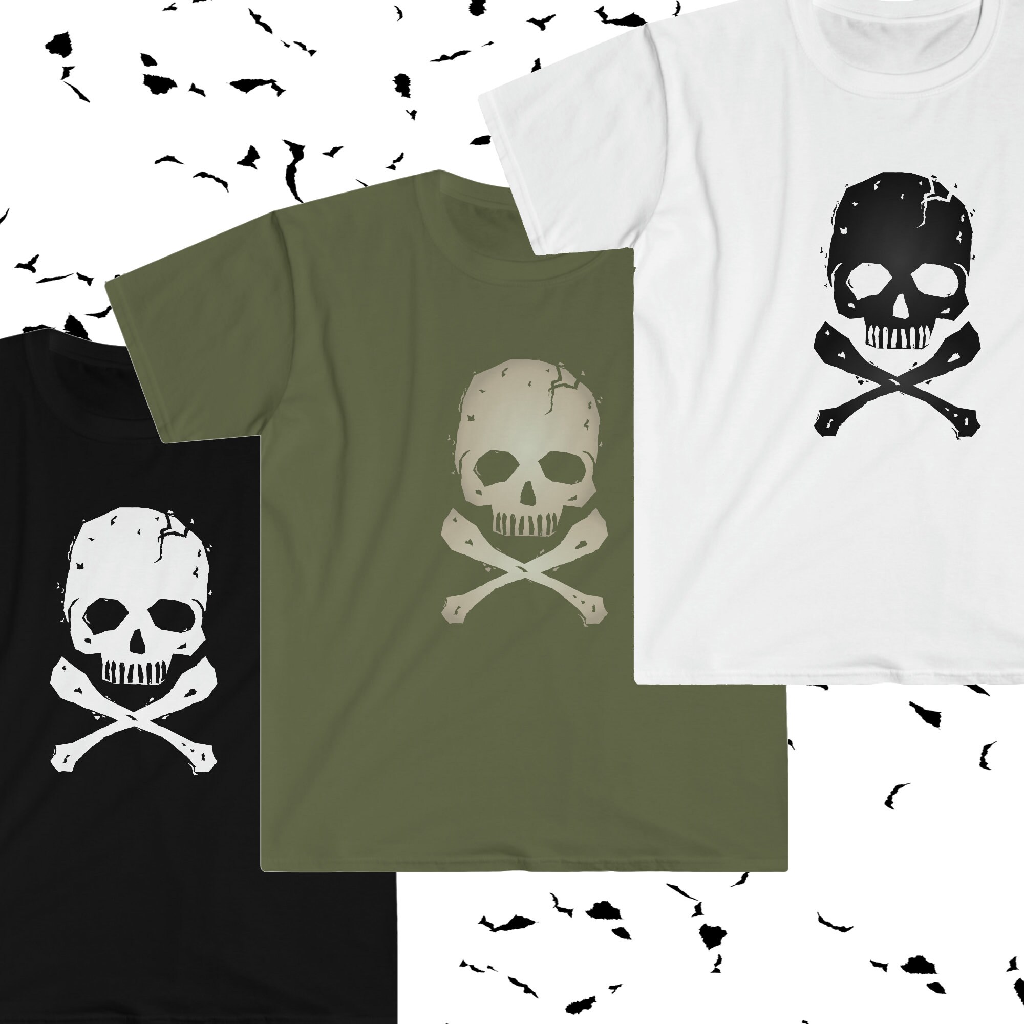 Skull and Crossbones Unisex Tshirt, Goth Emo Grunge Punk Shirt, Y2K ...