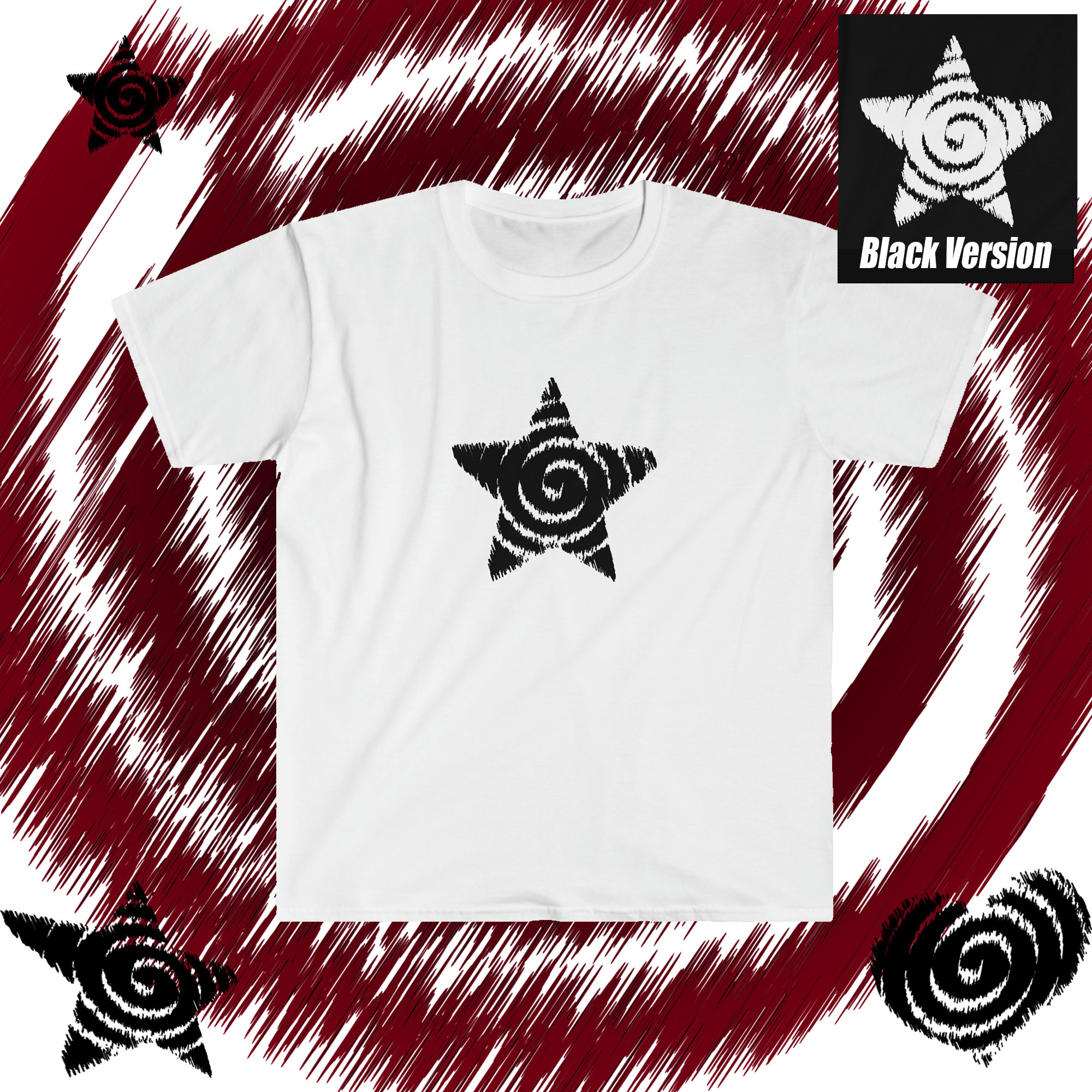 Spiral Star Unisex Tshirt, Goth Emo Grunge Shirt, Y2K Alternative - Etsy