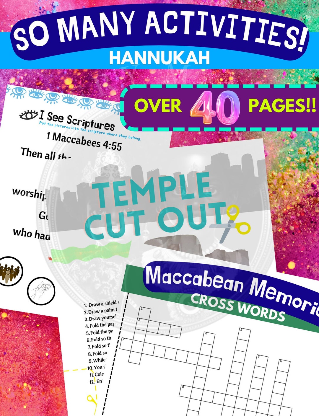 Hanukkah Feast of Dedication Activity Guide: 40+ Lessons & Activities ...