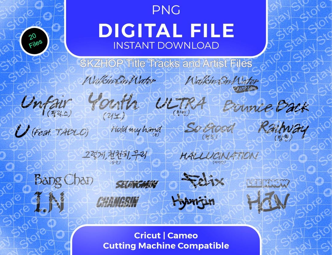 Stray Kids SKZHOP, Track Titles, Logo Vector Set, Names, PNG Digital ...