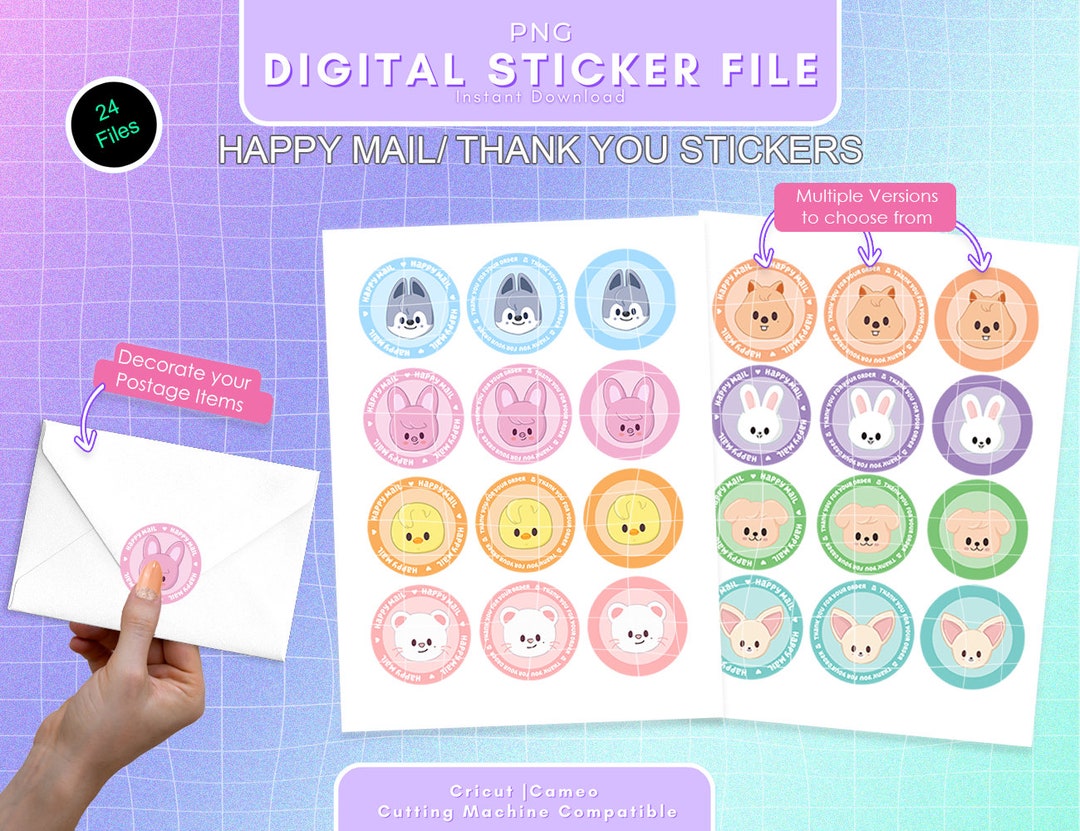 Stray Kids Cute SKZOO Mailing Stickers | Digital File | Instant ...