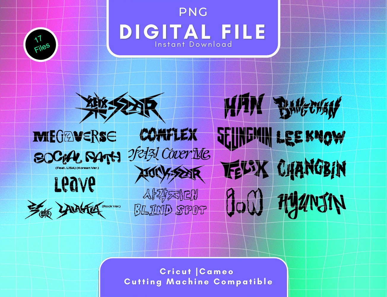 Stray Kids SKZ Rock-Star, títulos de pistas, conjunto de vectores de ...