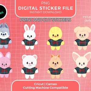 Stray Kids Skz Skzoo PNG Files, Mini Chibi ATE SKZ Sticker Files ...