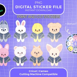 Stray Kids Skz Skzoo PNG Files, Mini Chibi Magic School Sticker File ...