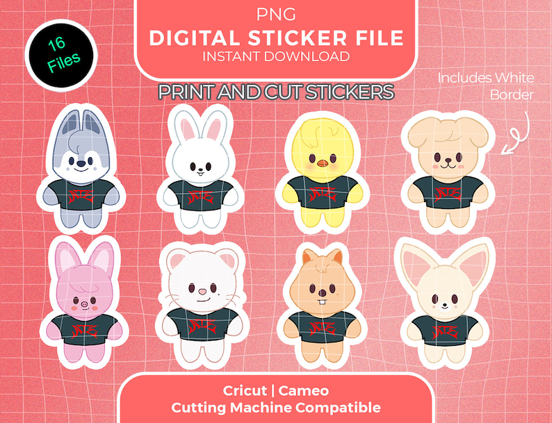 Stray Kids Skz Skzoo PNG Files, Mini Chibi ATE SKZ Sticker Files ...