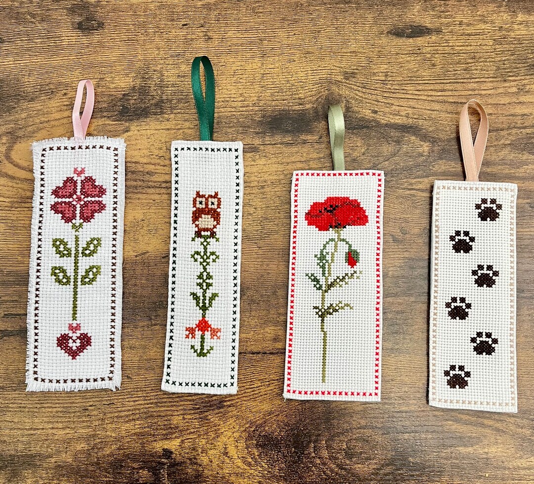 Cross Stitch Bookmarks set of 2 - Etsy