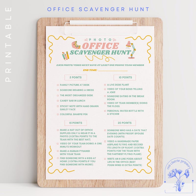 Office Scavenger Hunt - Etsy