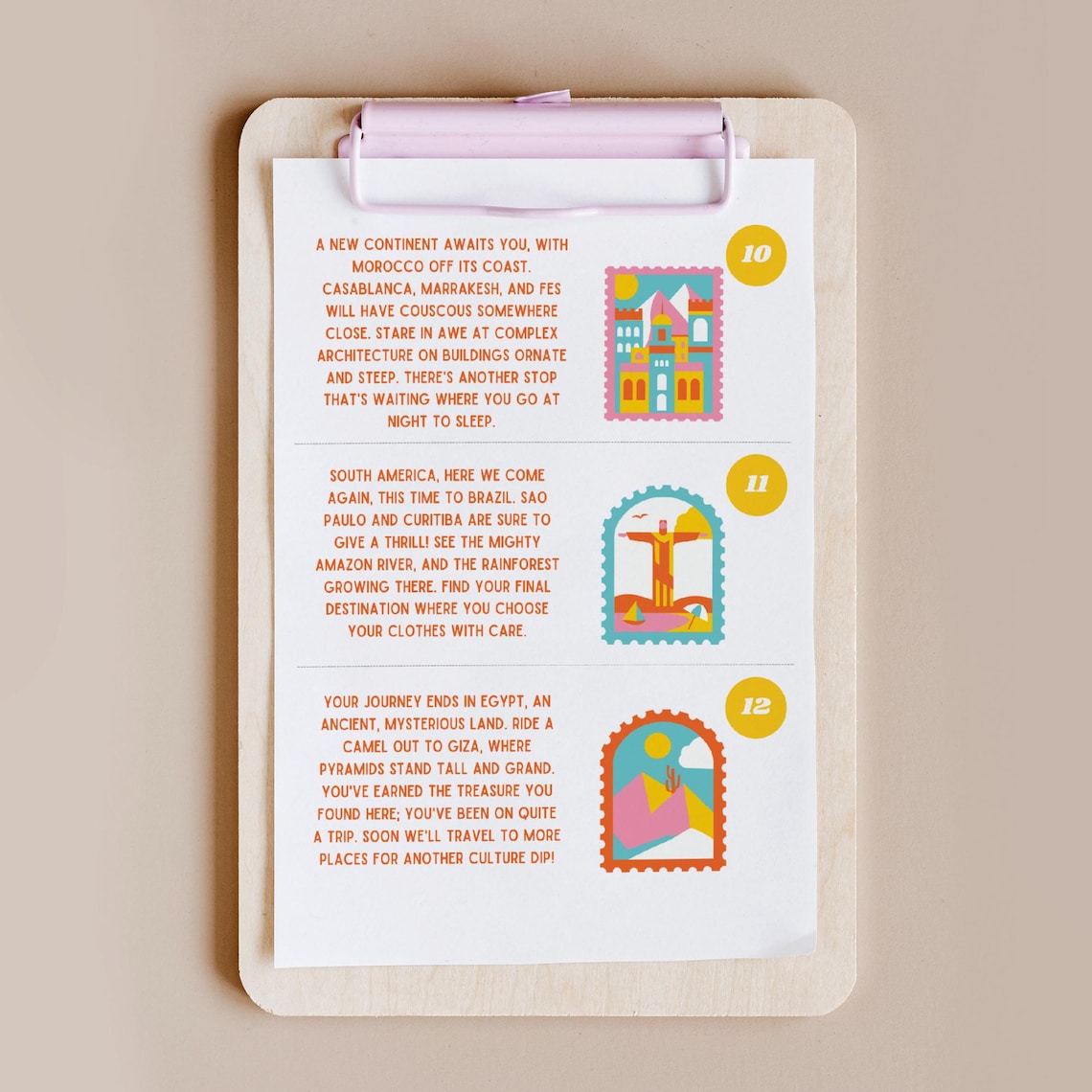 Around the World Educational Treasure Hunt Game, Printable ...