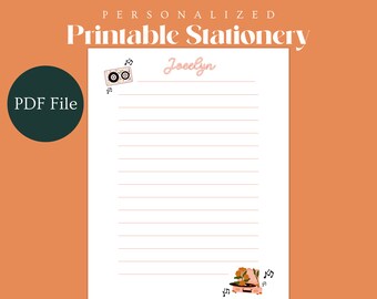PRINTABLE Pen Pal Kit Letter Writing Stationery Set Cute Kitty - Etsy