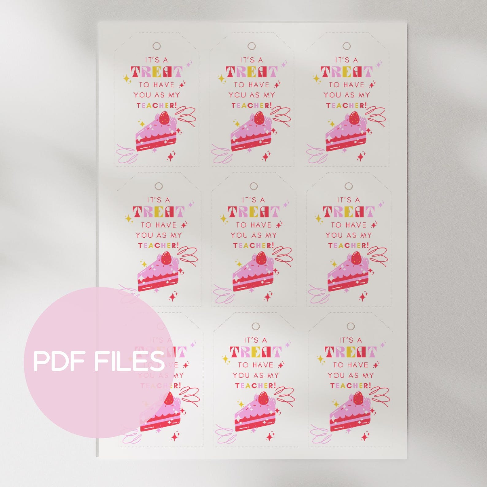 Printable Back to School Teacher Appreciation Tag, First Day Teacher ...