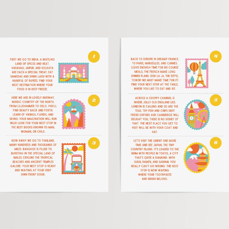 Around the World Educational Treasure Hunt Game, Printable ...