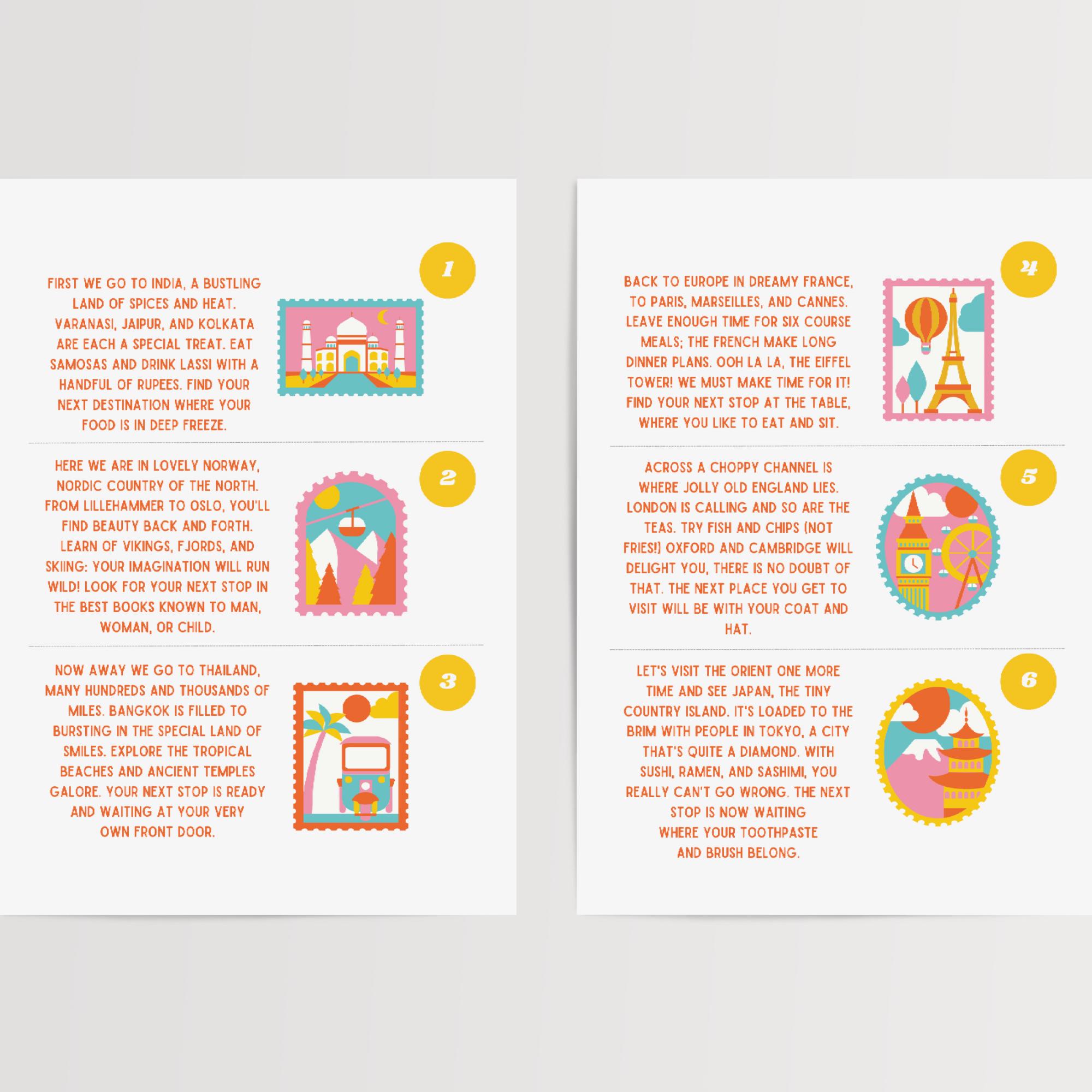 Around the World Educational Treasure Hunt Game, Printable ...