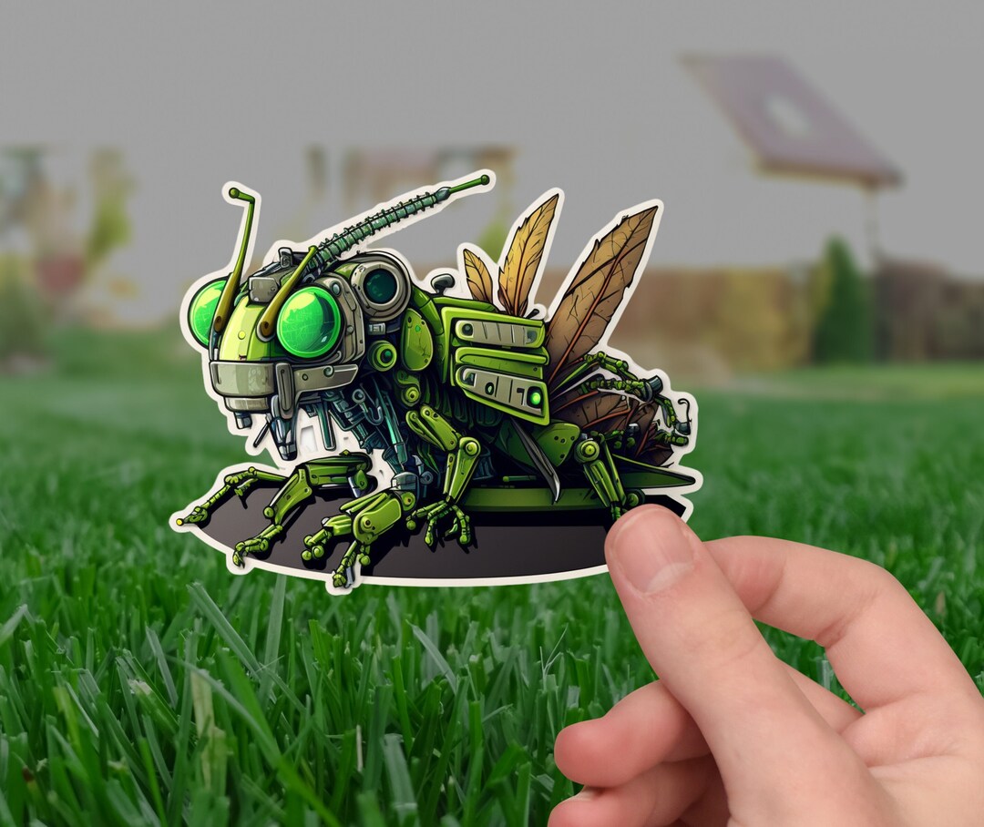 Robot Grasshopper Vinyl Sticker Decal | Water Bottles, Laptops, and ...