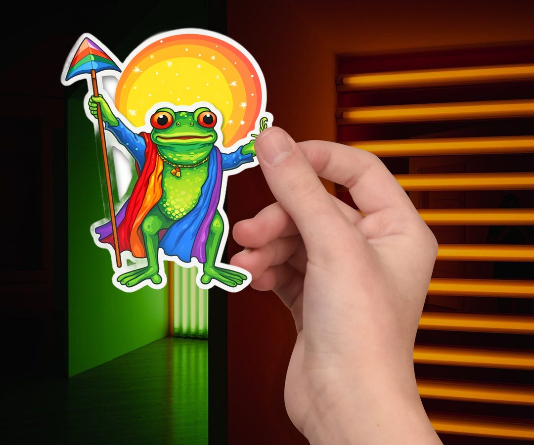 Premium Rainbow Love Frog Stickers LGBTQ Pride Decals for a Colorful ...